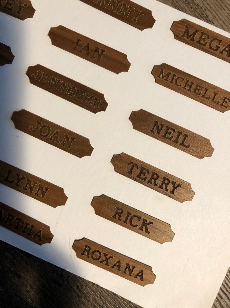 Family Tree Wooden Engraving With Name Stickers | Etsy