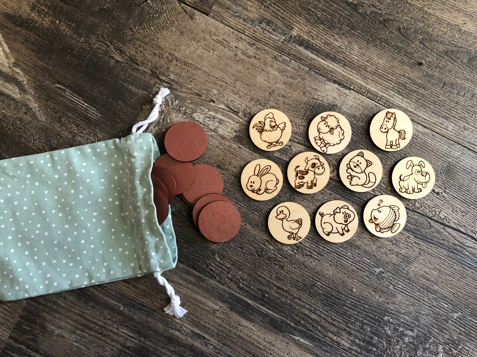 Animal Matching Game - Etsy