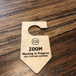 Work From Home Door Hanger Signs | Do Not Disturb | Video Call in ...