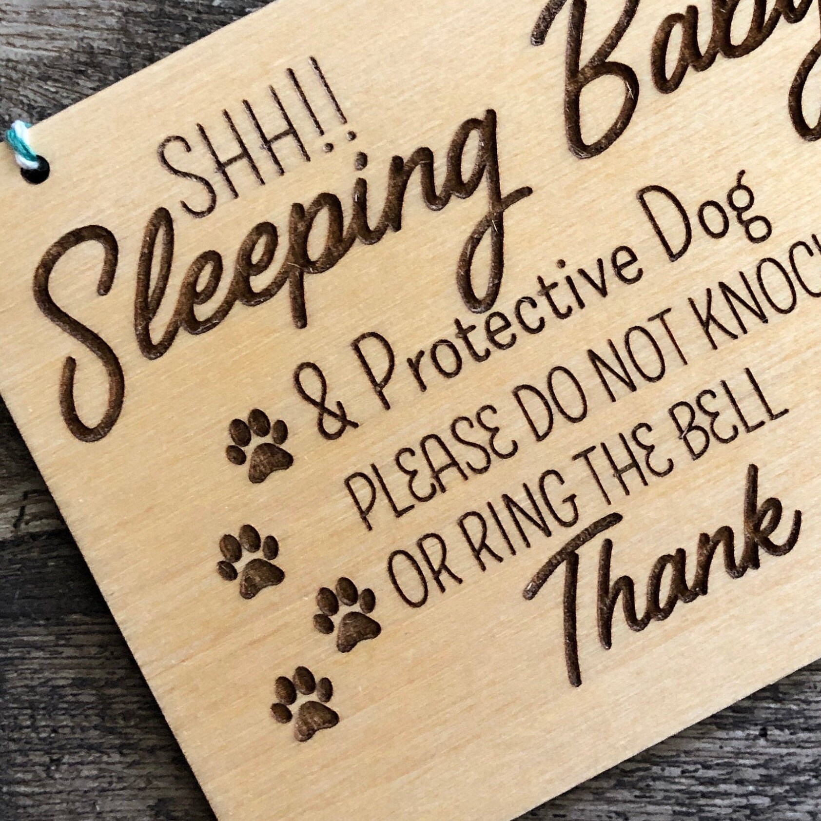 Sleeping Baby Door Bell Sign - Etsy