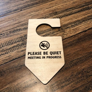 Work From Home Door Hanger Signs | Do Not Disturb | Video Call in ...