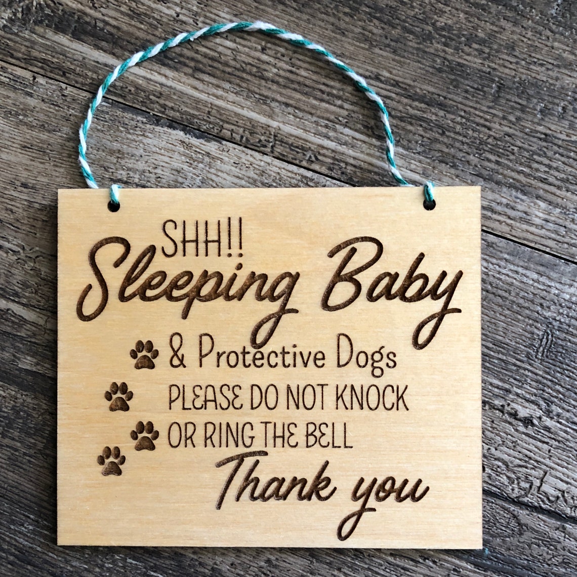 Sleeping Baby Door Bell Sign - Etsy