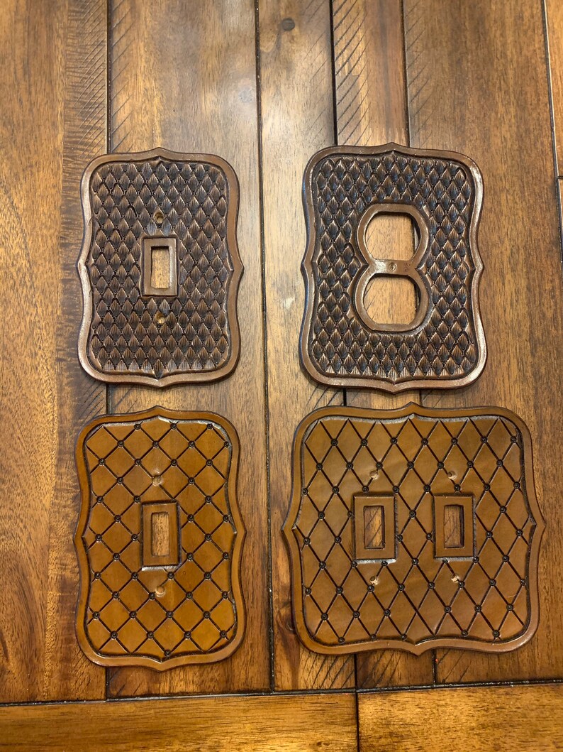 Handmade Custom Leather Light Switch / Outlet Cover - Etsy