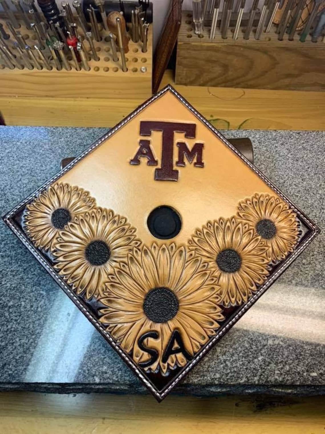 Handmade Custom Leather Graduation Cap - Etsy