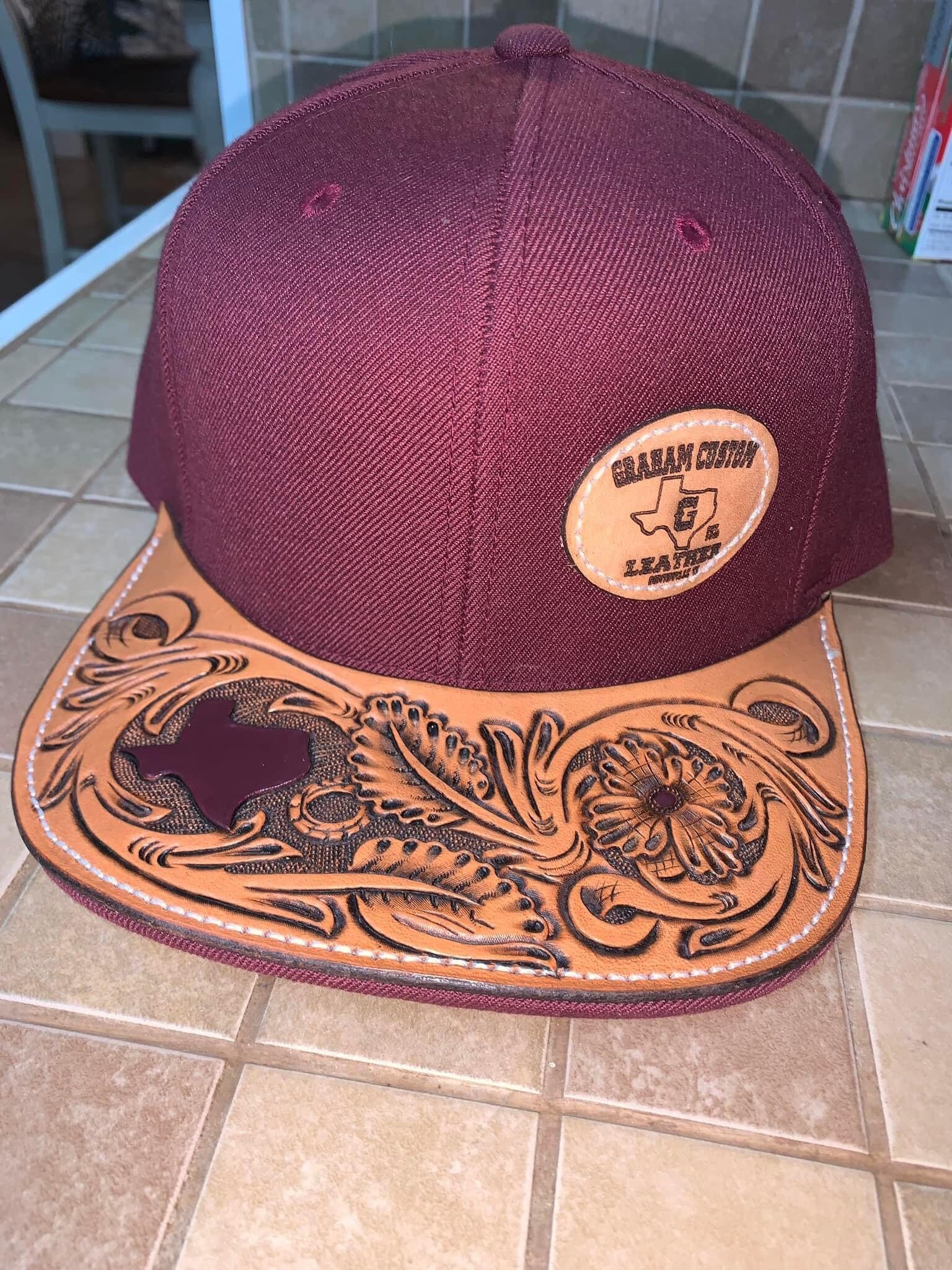 Leather Bill/patch Cap - Etsy