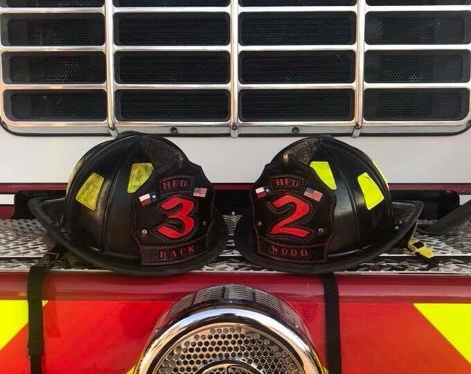 Custom Leather Fire Helmet Shield - Etsy