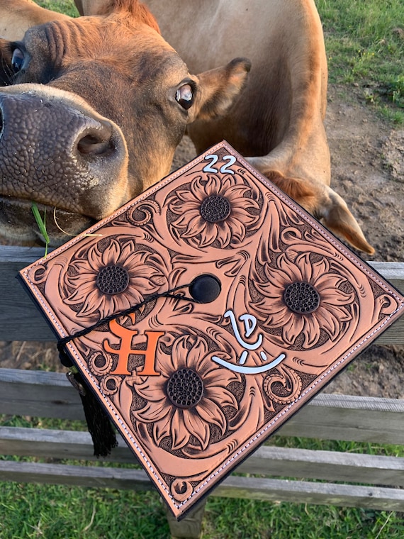 Handmade Custom Leather Graduation Cap - Etsy