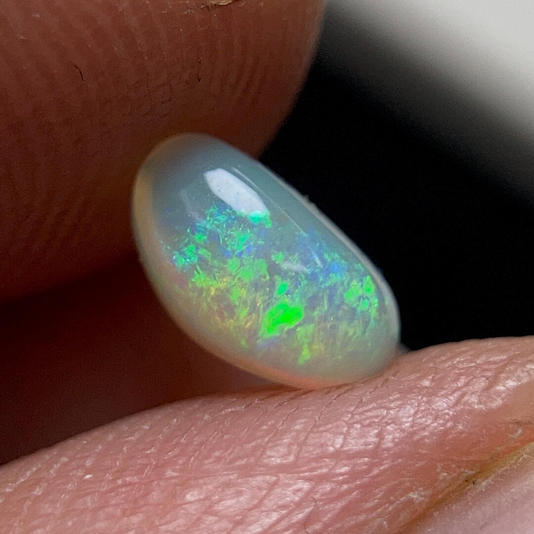 Joyful Color Flashing Australian Opal ~0.44 Carat~ Vibrant Hues Collide ...
