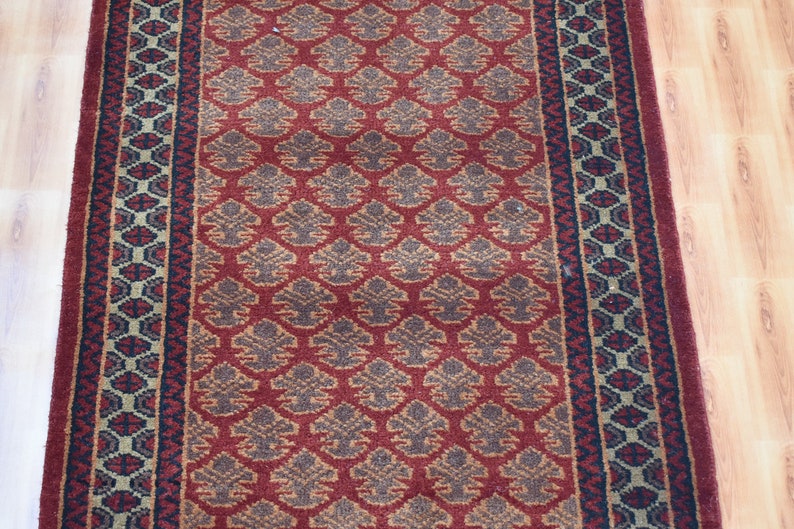 2x3 Wool Rust Color Hand Knotted Rug, Handmade Copper Color Rug, Decor ...