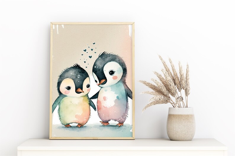 PRINTABLE Penguin Print Baby Penguin Wall Art-unique Wall Decor-nursery ...