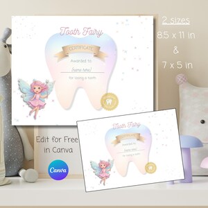 Editable Tooth Fairy Certificate - Personalized Tooth Fairy Printables ...