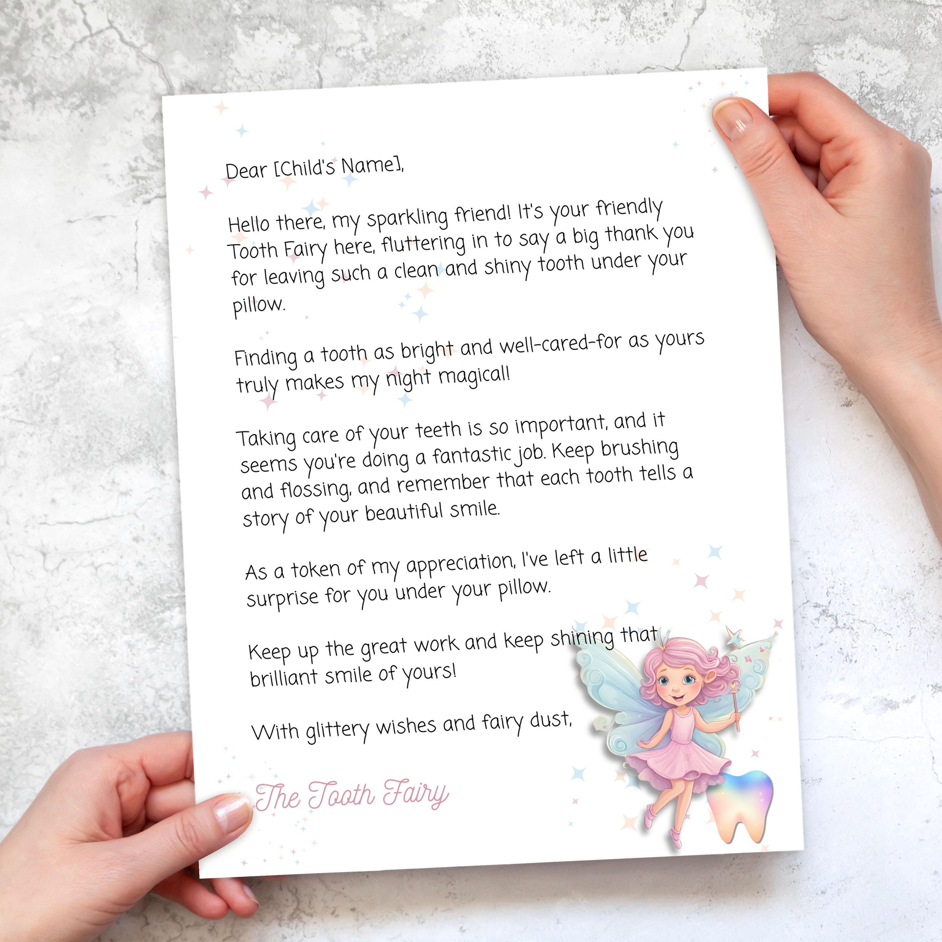 Editable Tooth Fairy Letter - Pink Tooth Fairy Printables - Tooth Fairy ...