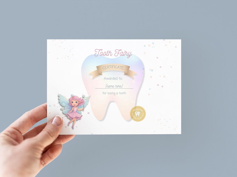 Editable Tooth Fairy Certificate - Personalized Tooth Fairy Printables ...