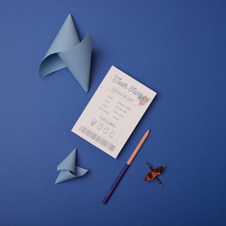 Editable Tooth Fairy Receipt Printable: Baby Milestone Keepsake ...