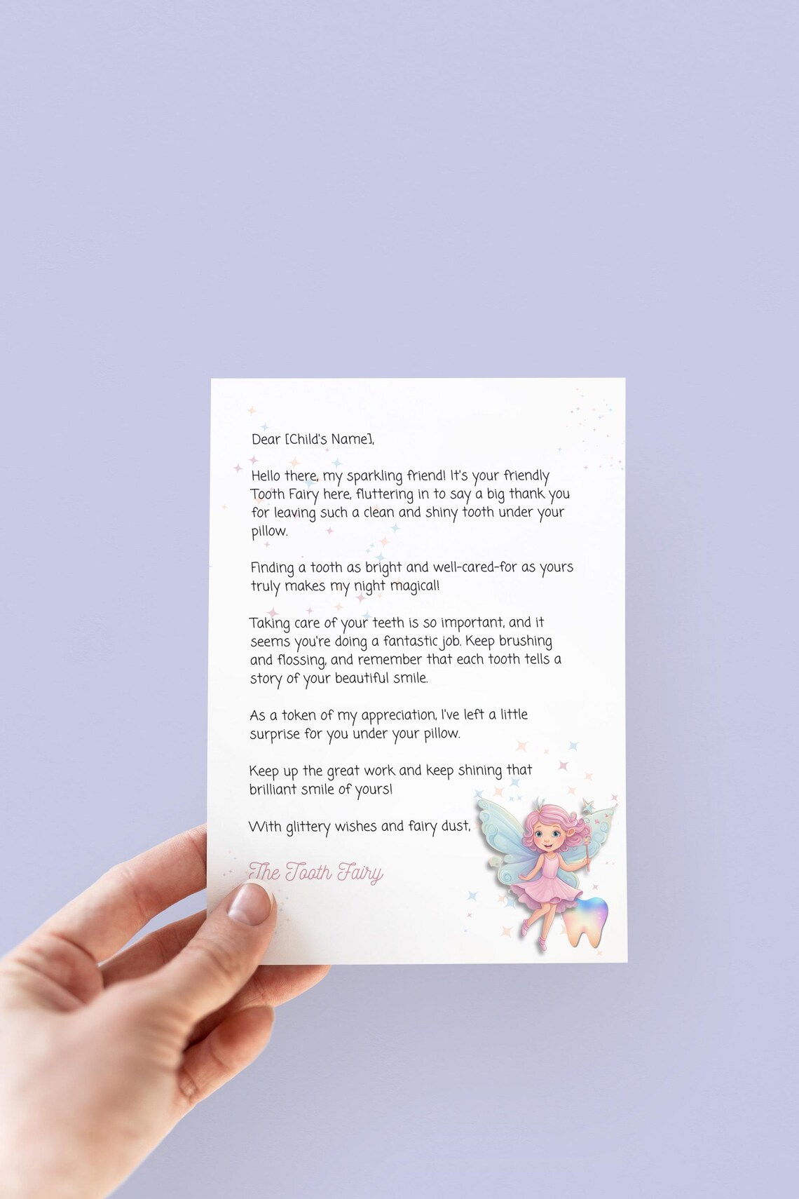 Editable Tooth Fairy Letter - Pink Tooth Fairy Printables - Tooth Fairy ...