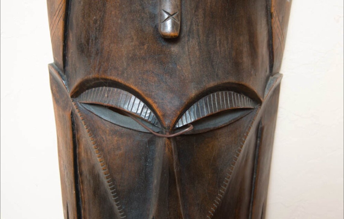 Hand Carved Kenyan Wall Mask - Etsy