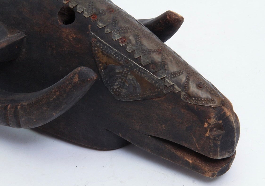 Vintage African Wooden Goat Mask - Etsy