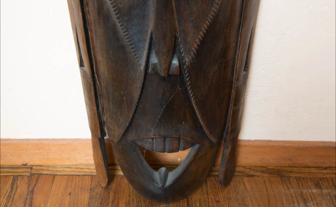 Hand Carved Kenyan Wall Mask - Etsy