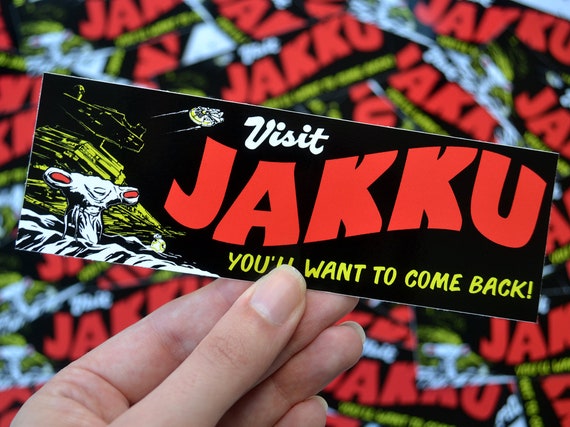 Vinyl Sticker 'visit Jakku' 15cm X 5cm Star Wars | Etsy