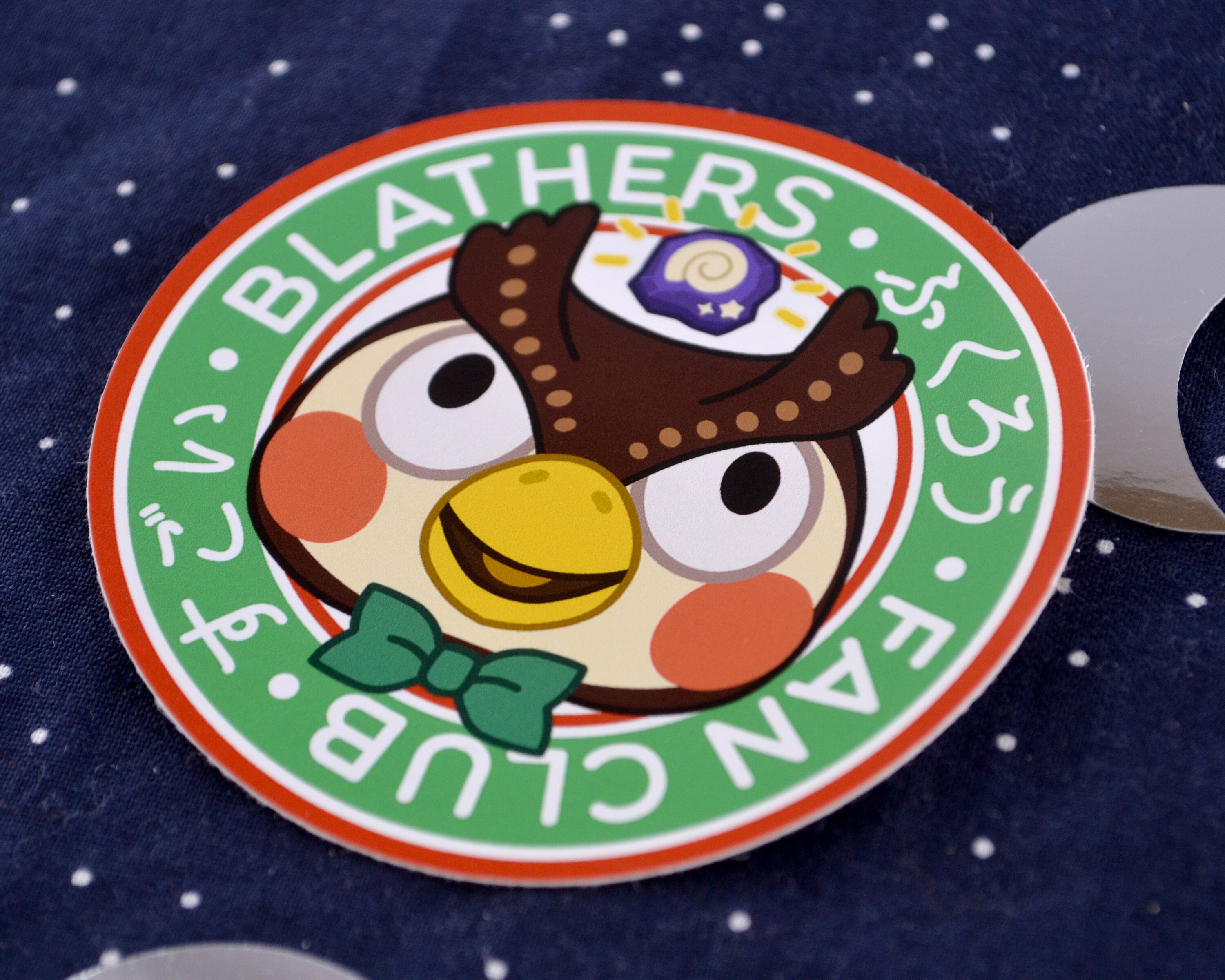 Vinyl Sticker, 'blathers Fan Club' 8cm - ACNH, Owl, Museum, Fossils ...
