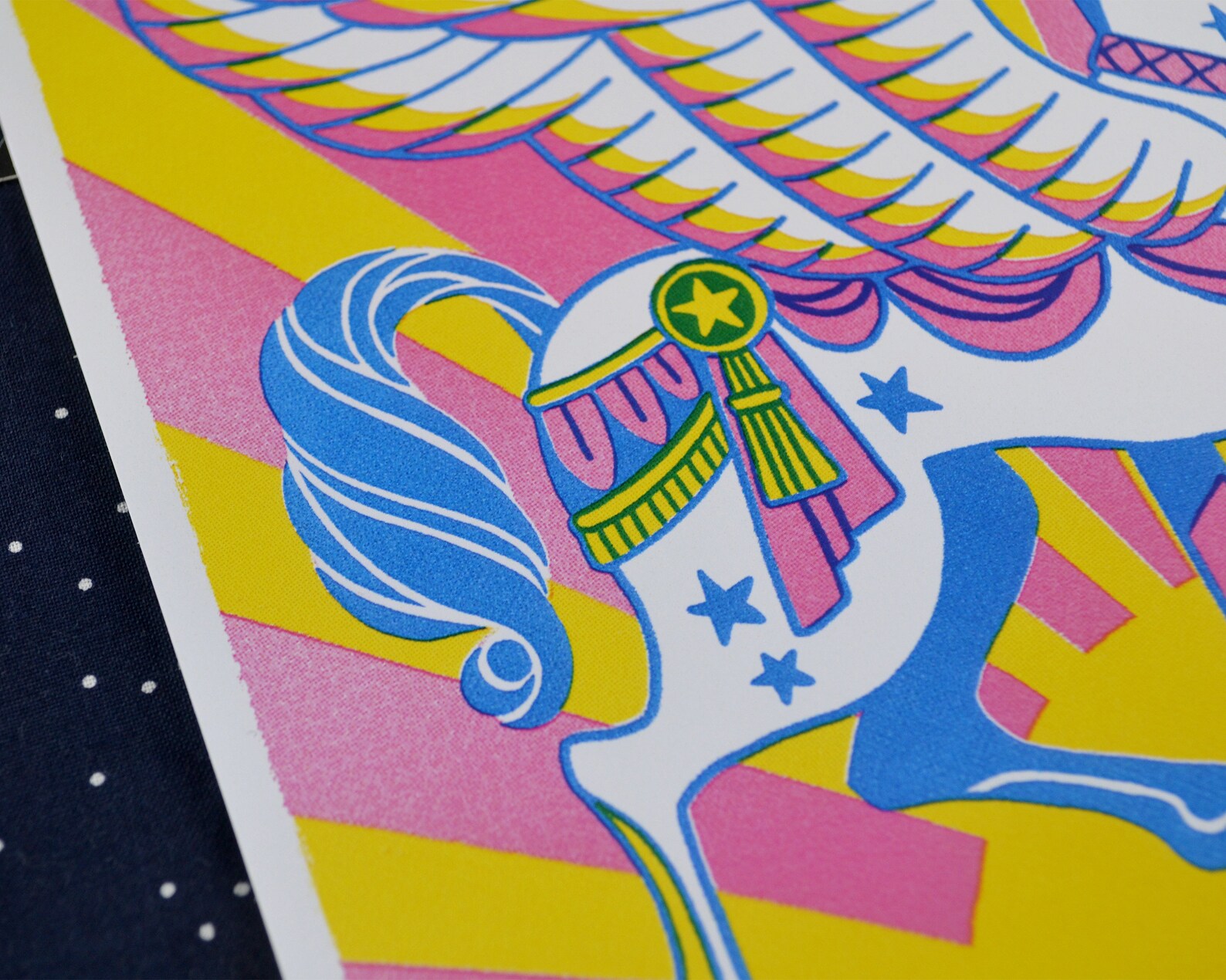 A4 Art Print 'dreamland Carousel' - Original Art, Risograph Style, 3 ...