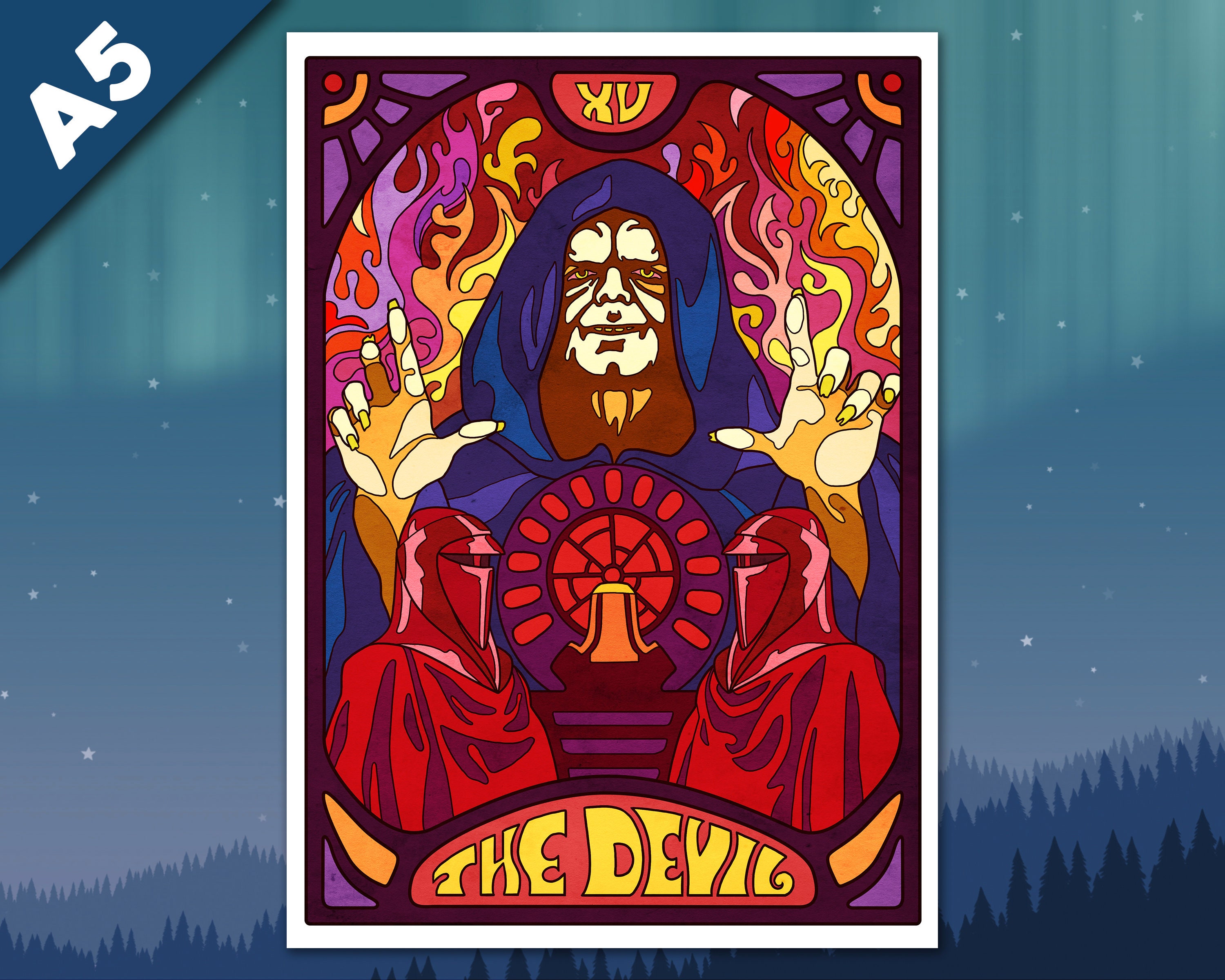 A5 Art Print 'the Devil' Star Wars Palpatine Dark | Etsy