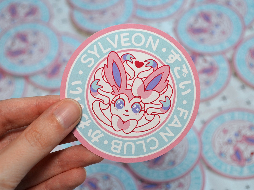 Vinyl Sticker, 'sylveon Fan Club' 8cm - Pokemon, Sylveon, Fairy ...