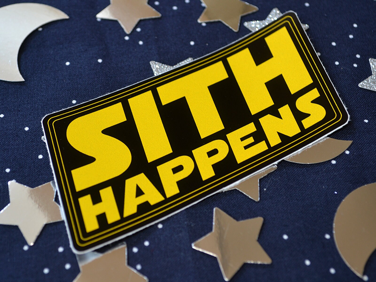 Vinyl Sticker 'sith Happens' 10cm X 5cm Star Wars - Etsy UK