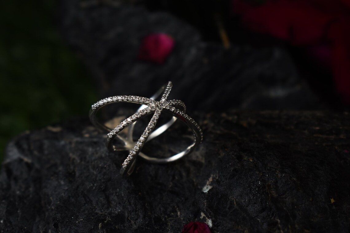 Statement Silver Proposal Ring for Valentine's Day - Etsy