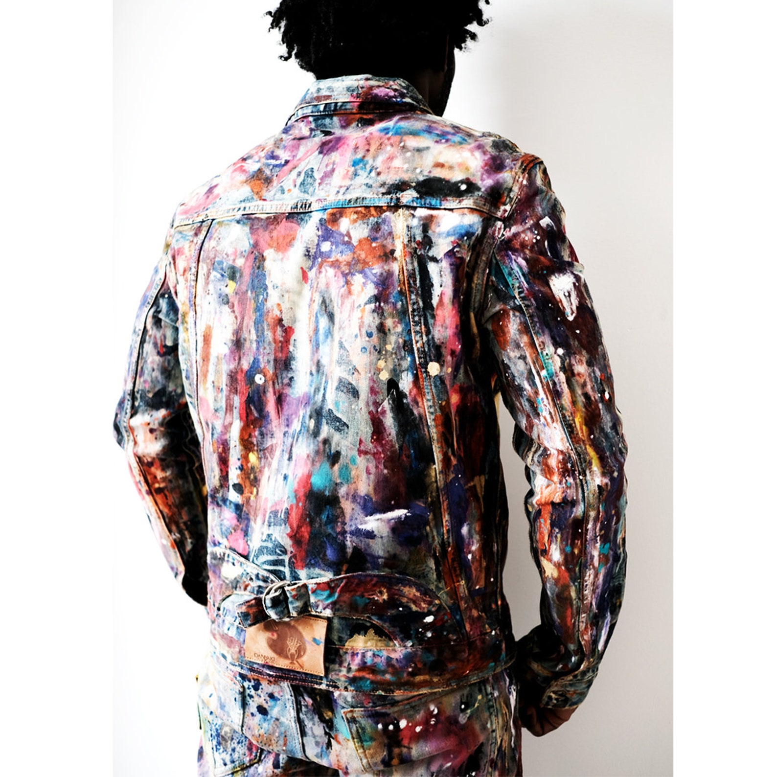 Ideation Hand Painted Jacket, Hand Painted Artsy Denim Jacket, Custom ...