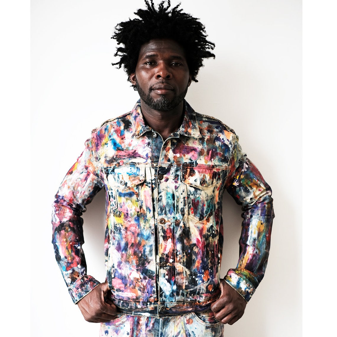 Ideation Hand Painted Jacket, Hand Painted Artsy Denim Jacket, Custom ...