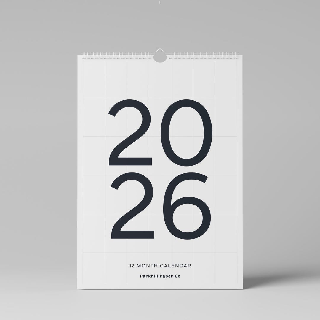 2026 Calendar: Large Numbers, A4 Size - Etsy