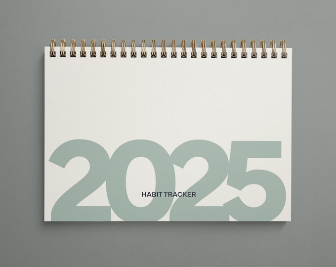 2025 Habit Tracker Notebook | Monthly Planner With Calendar | A4 ...