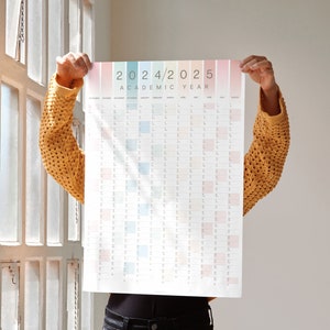 2024 2025 Coastal Colours Academic Wall Planner, A2 Wall Calendar ...