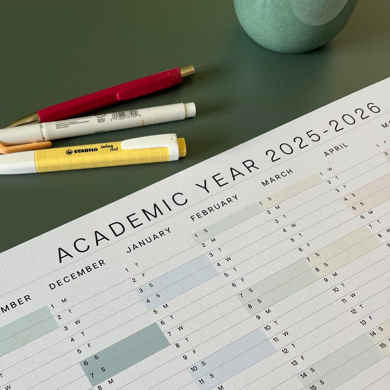Academic Year Wall Planner 2025 26 - Etsy UK