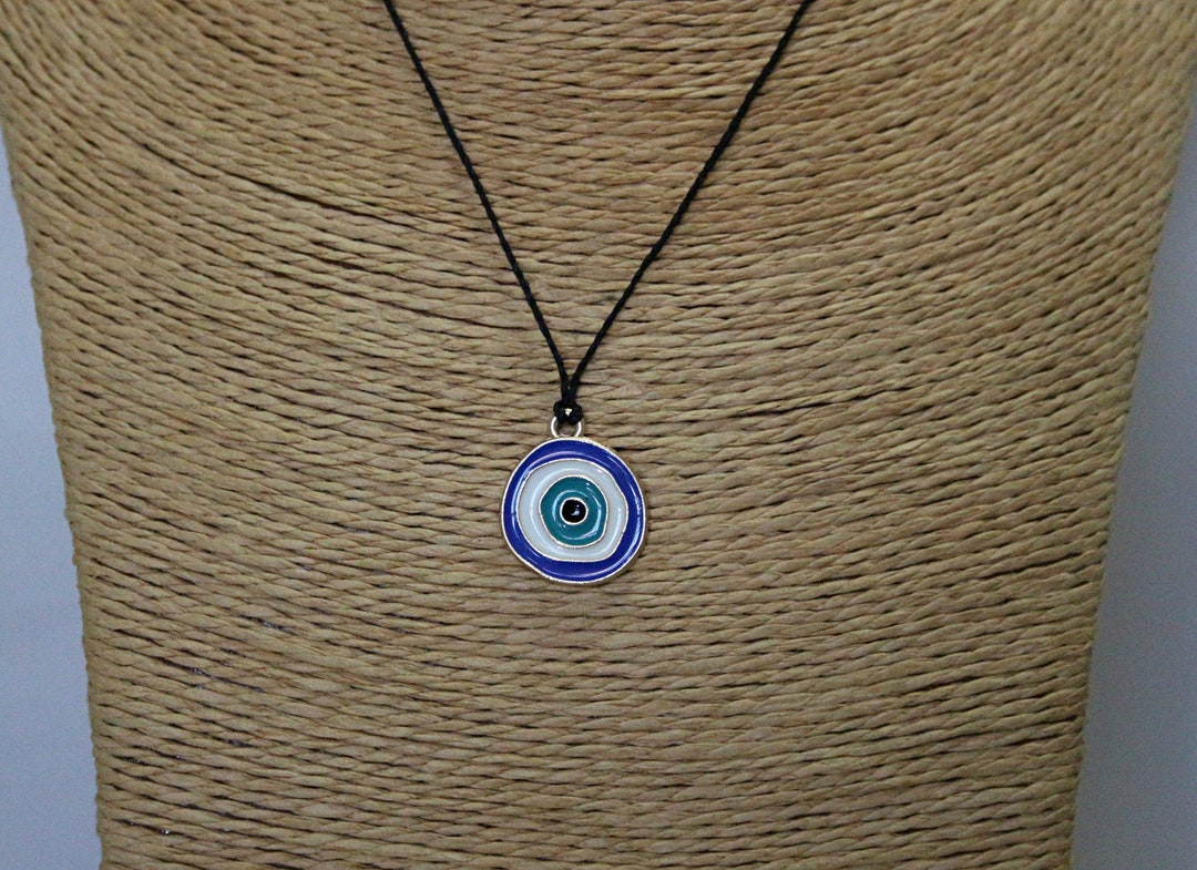 Evil Eye / Turkish Eye Painted Design on Gold Coloured Charm - Etsy
