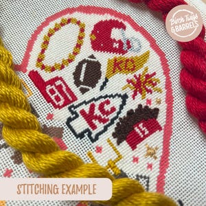 Kansas City Football Heart Needlepoint Chart - Etsy
