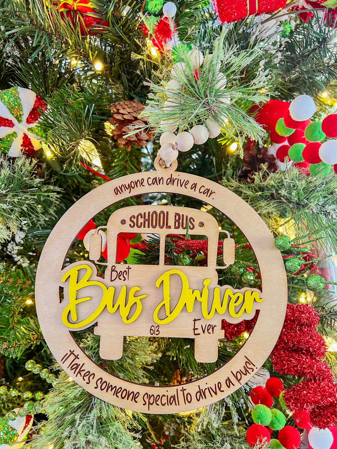School Bus Christmas Ornament - Etsy