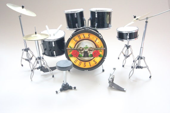 Steven Adler Guns N Roses Miniature Drum Kit Etsy