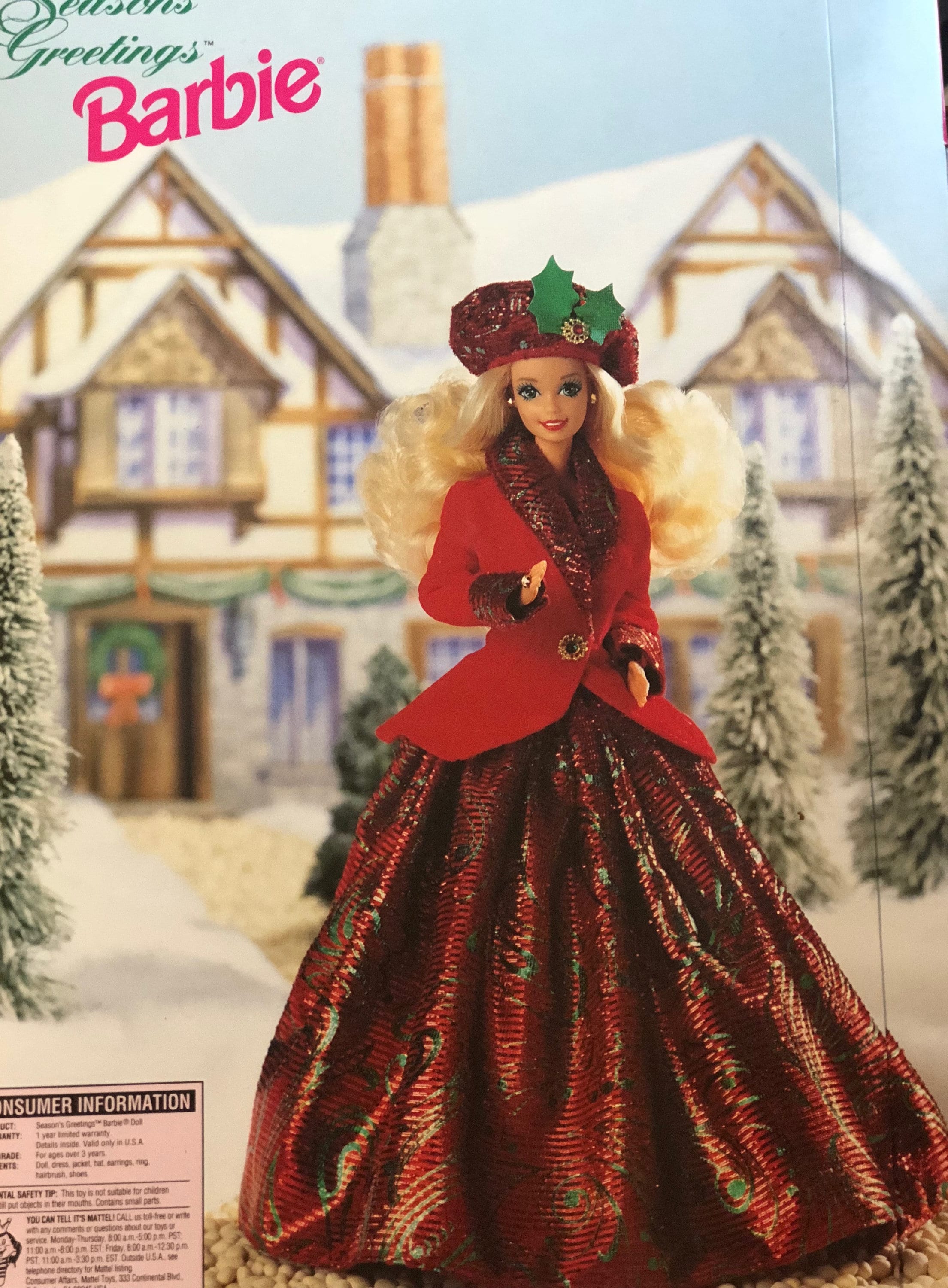 Seasons Greetings Limited Edition Barbie 1994 - Etsy