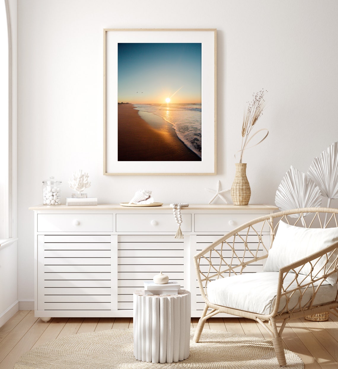 Sunset Beach Print, Colorful Beach Photography,calming Ocean Print ...