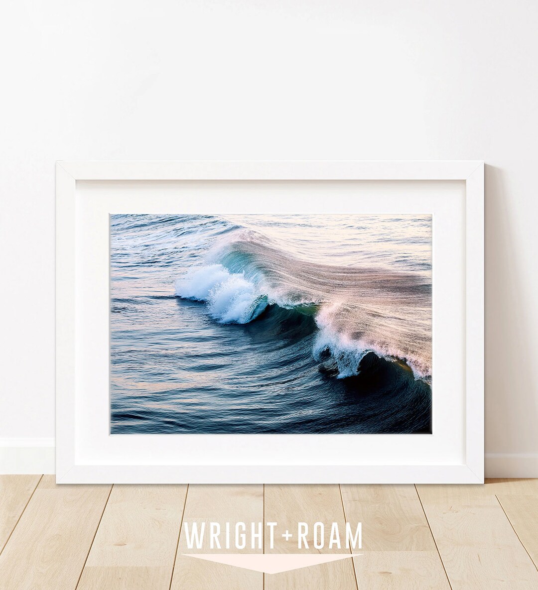 Wave Beach Print, Indigo Wave Photography, Blue Ocean Print ...