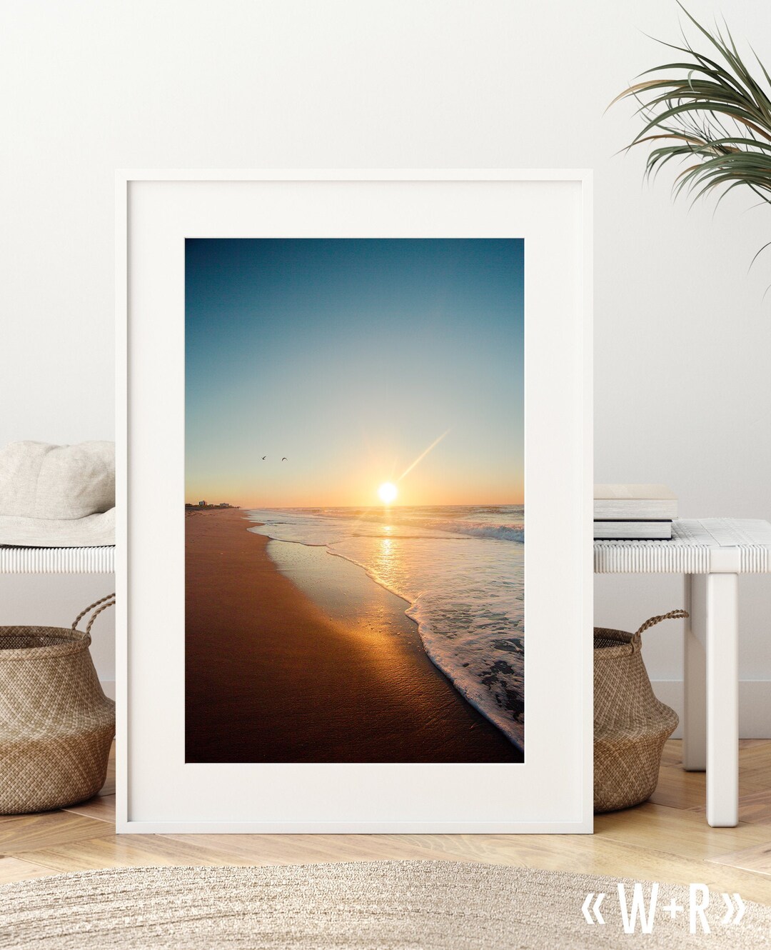 Sunset Beach Print, Colorful Beach Photography,calming Ocean Print ...