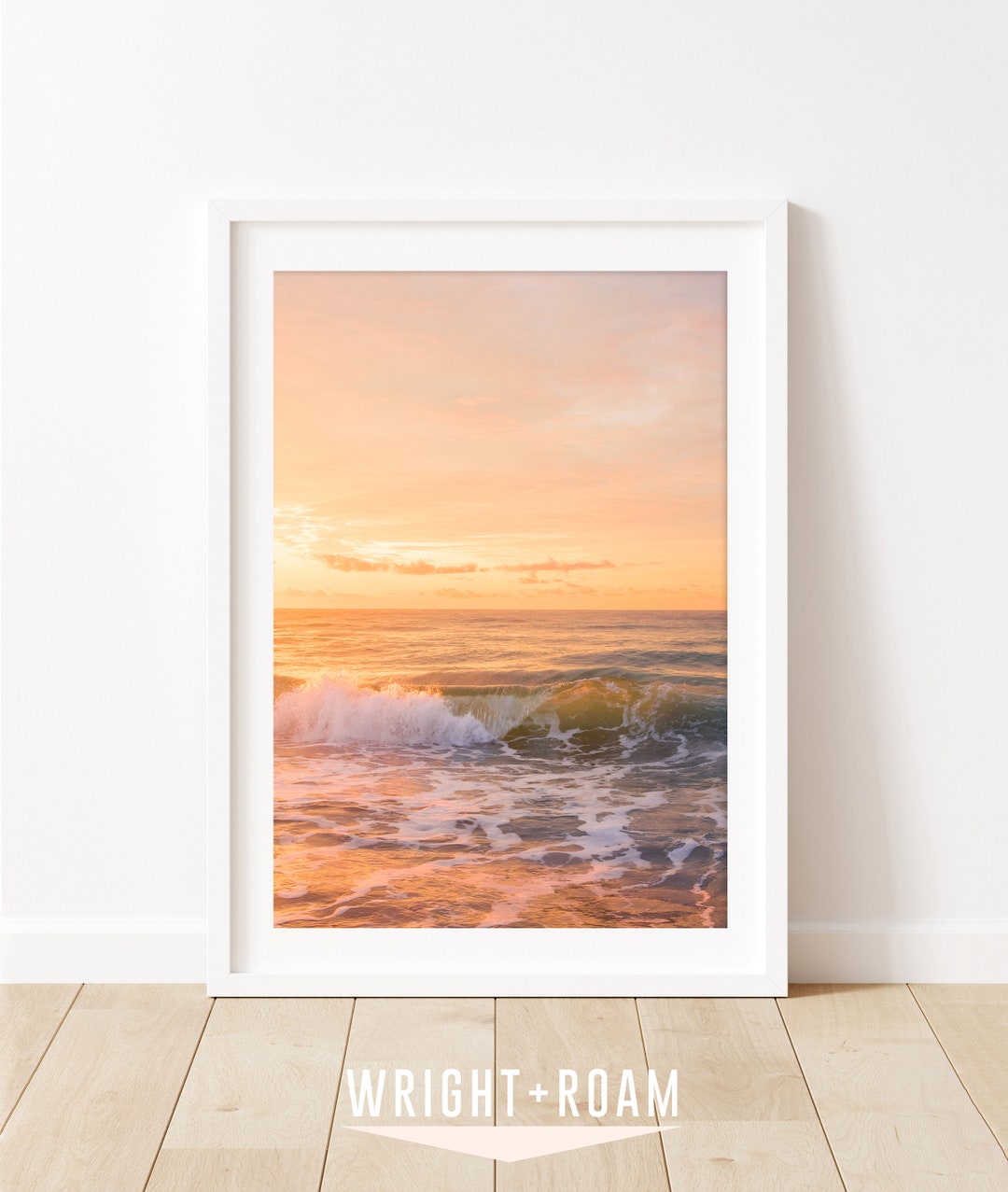 Sunset Beach Print Calming Wall Art Ocean Sunset Beach - Etsy