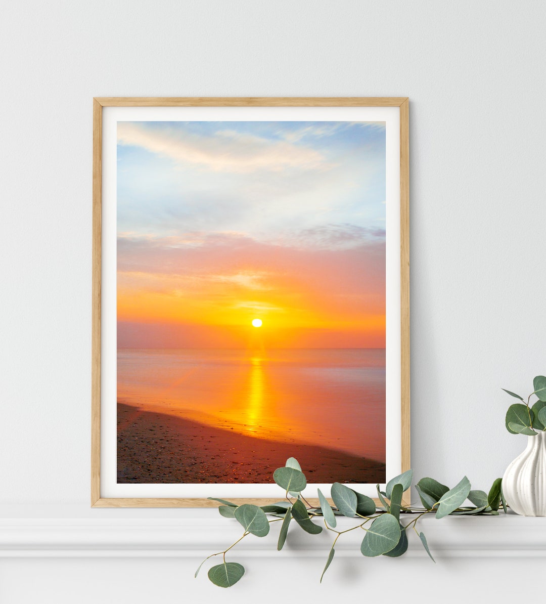Colorful Beach Print, Sunset Beach Photography, Sunrise Ocean Print ...