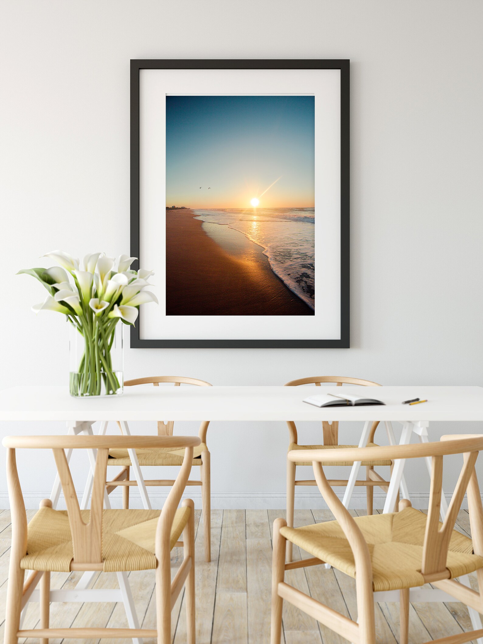 Sunset Beach Print, Colorful Beach Photography,calming Ocean Print ...