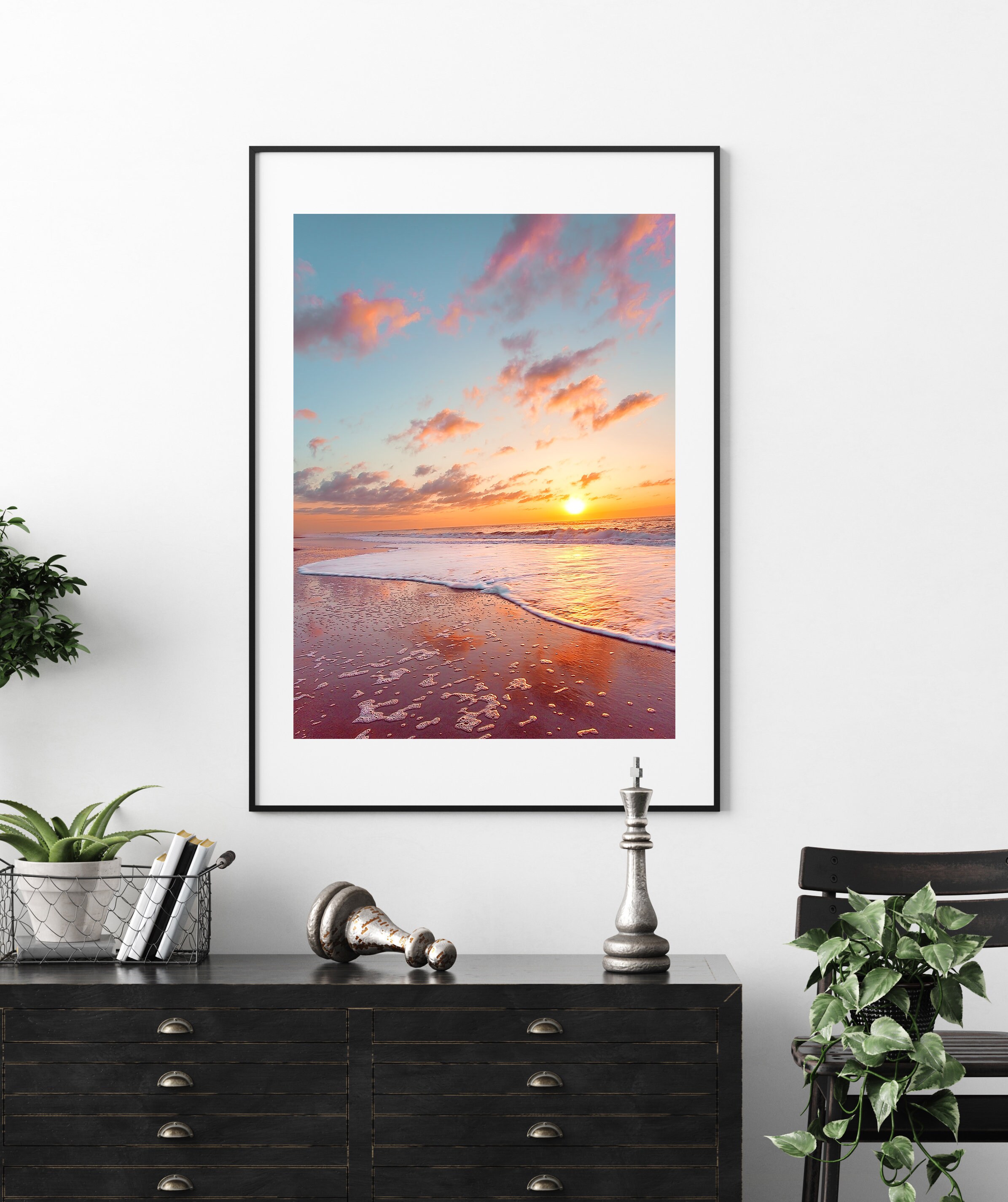 Sunset Photography, Beach Print, Ocean Sunsrise, Beach Decor | Beach ...