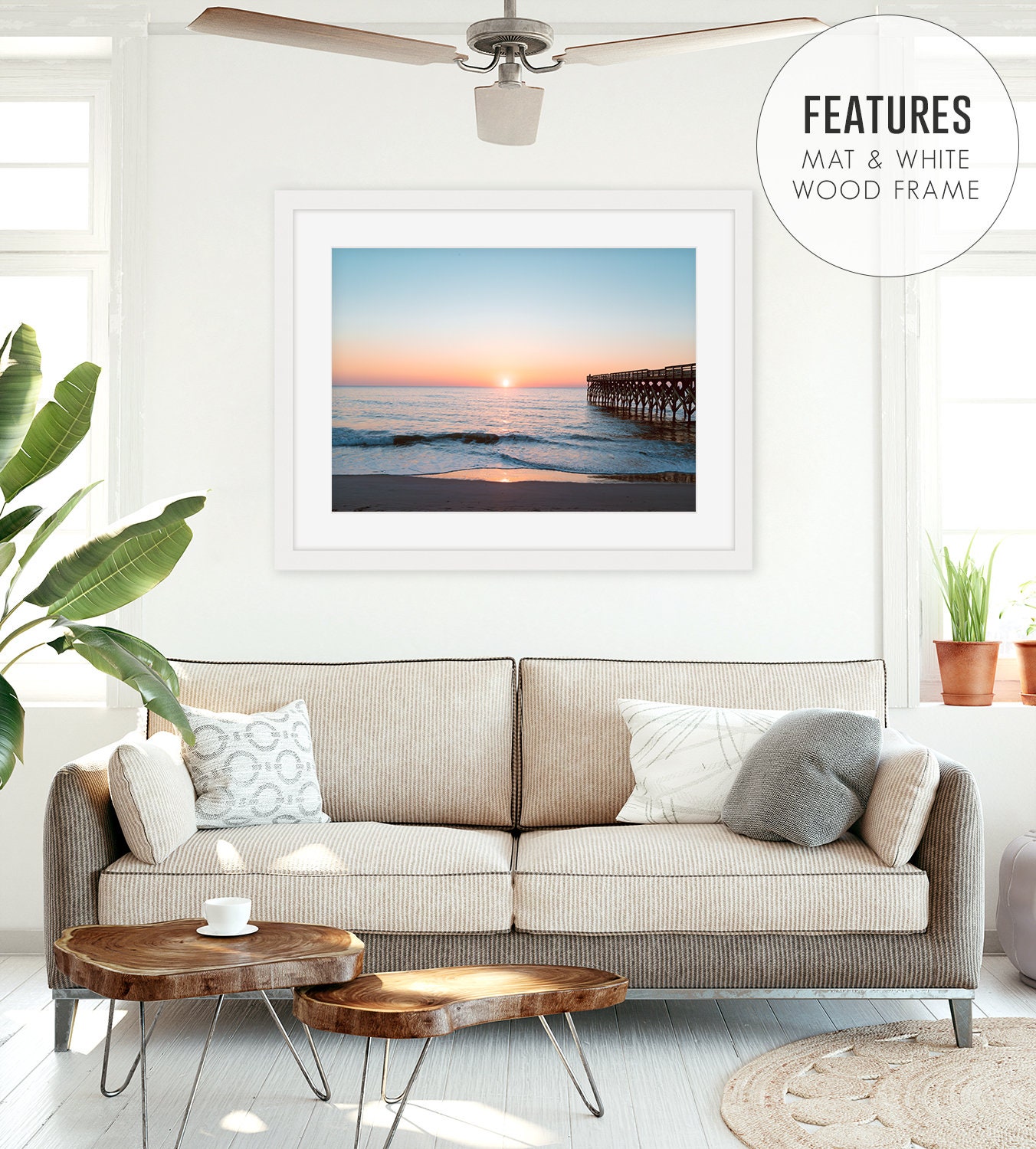 Teal Blue Beach Print Sunset Blue Beach Photography Teal | Etsy