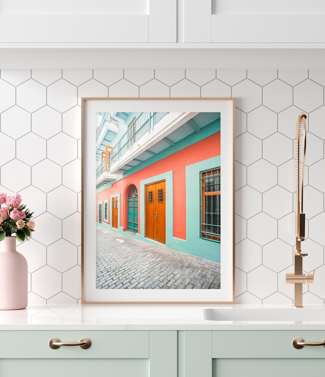 Colorful Architecture Print, Puerto Rico Travel Photography, Urban ...