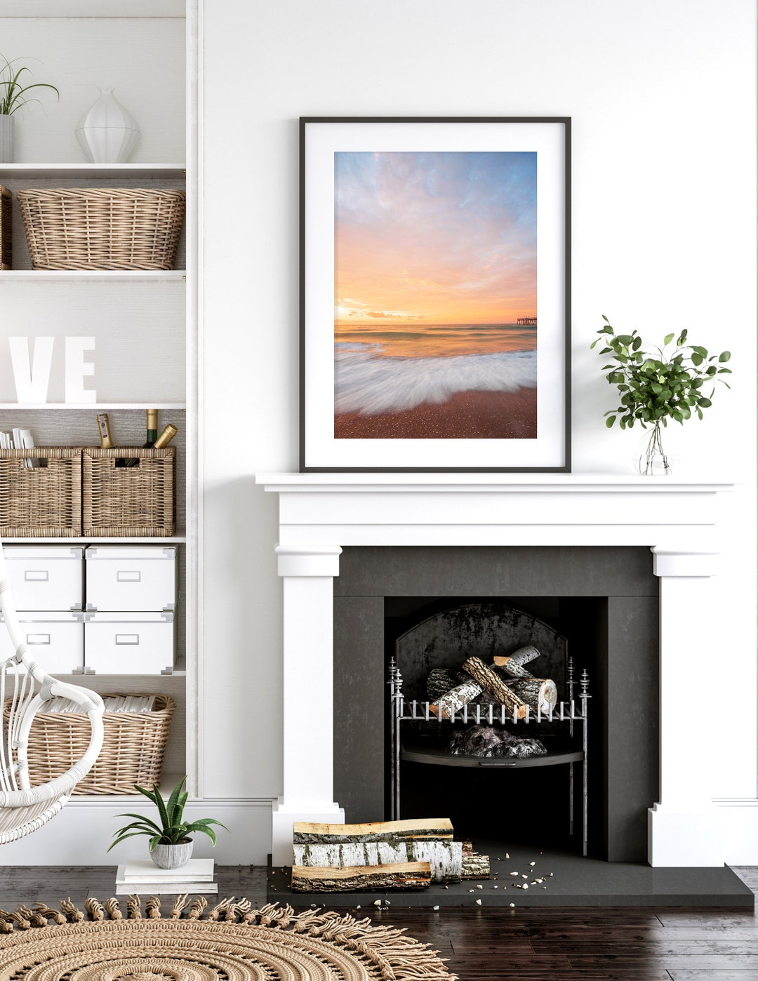 Golden Beach Print Sunset Beach Photography Coastal Living - Etsy